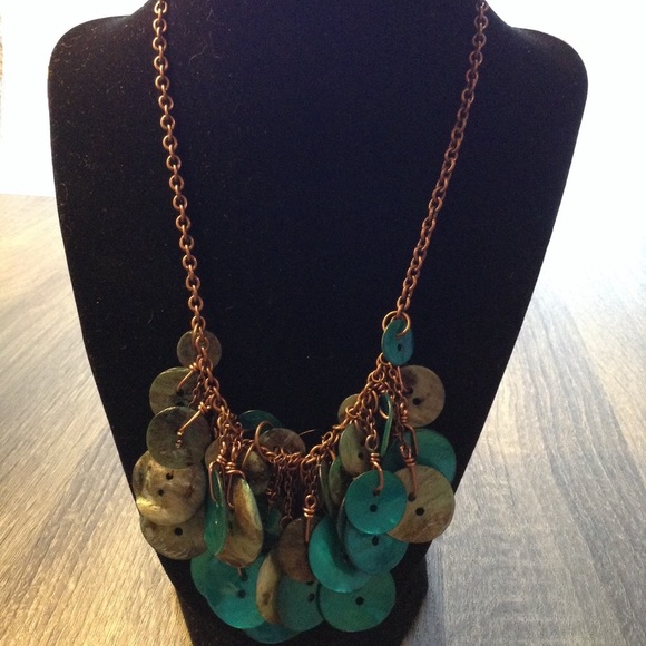 Jewelry | Bunches Of Buttons On A Copper Necklace | Poshmark